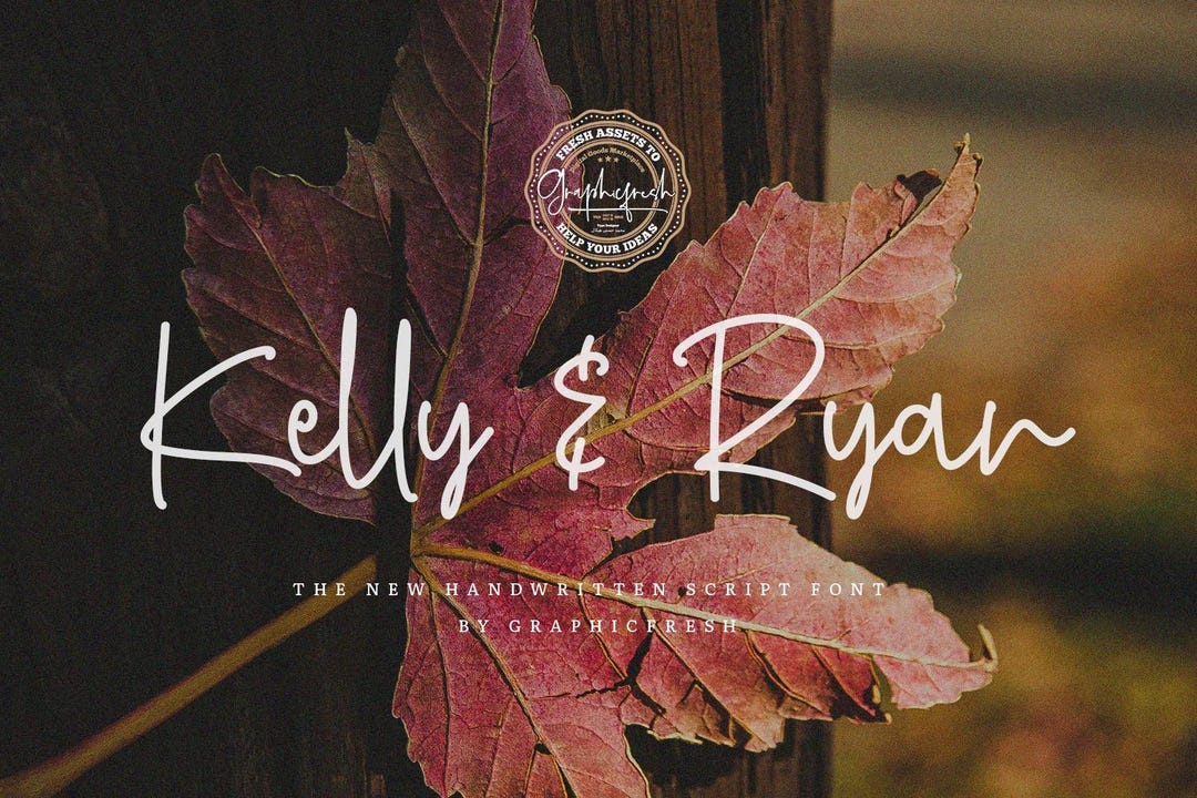 Kelly & Ryan Font - Elegant Handwritten Script Font for Wedding ...
