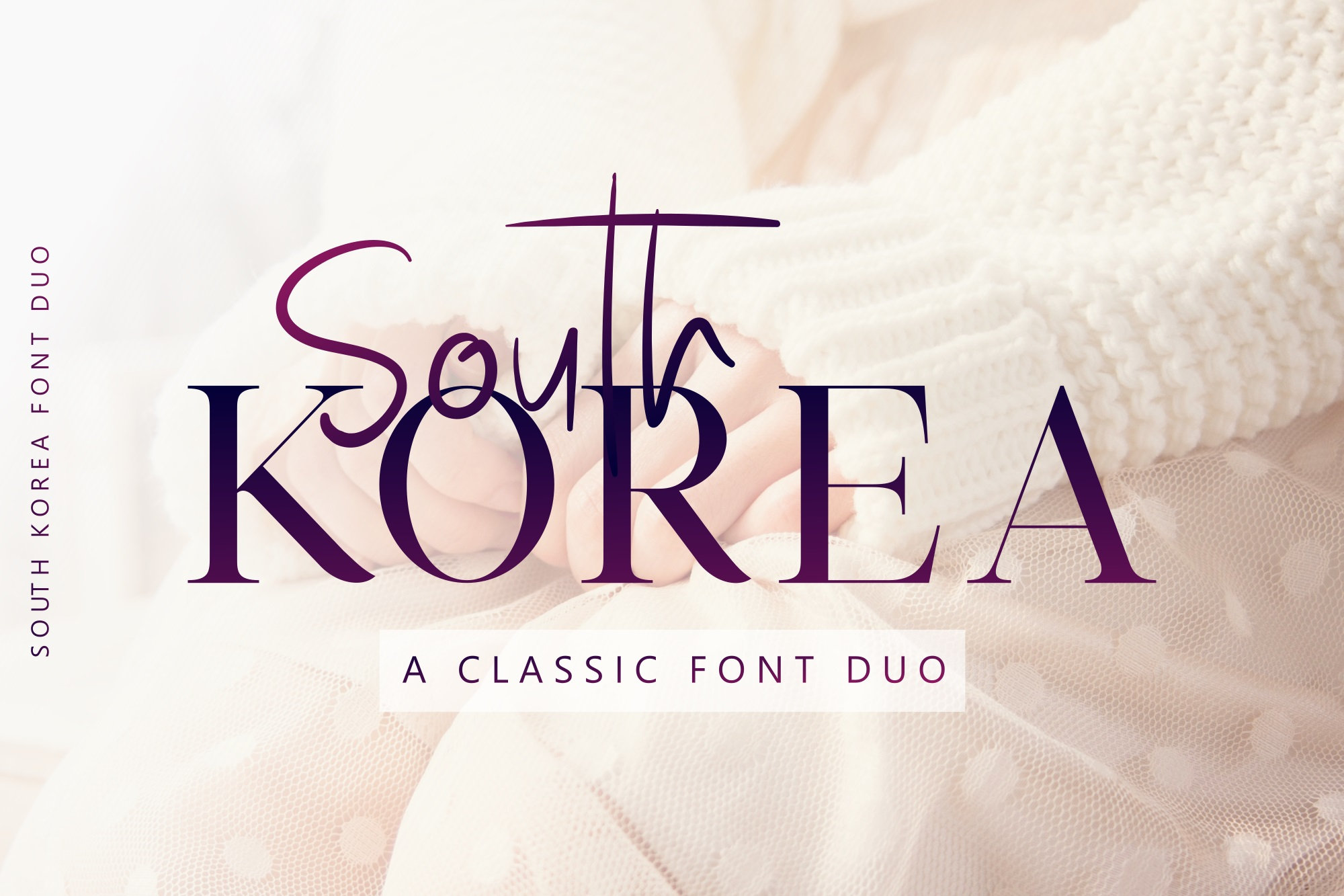 South Korea Elegant Font Duo: Serif and Script Typeface for Logos ...