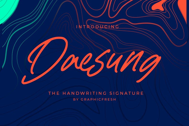 Daesung Font - Handwriting Signature Font for Logos, Branding, Personal ...