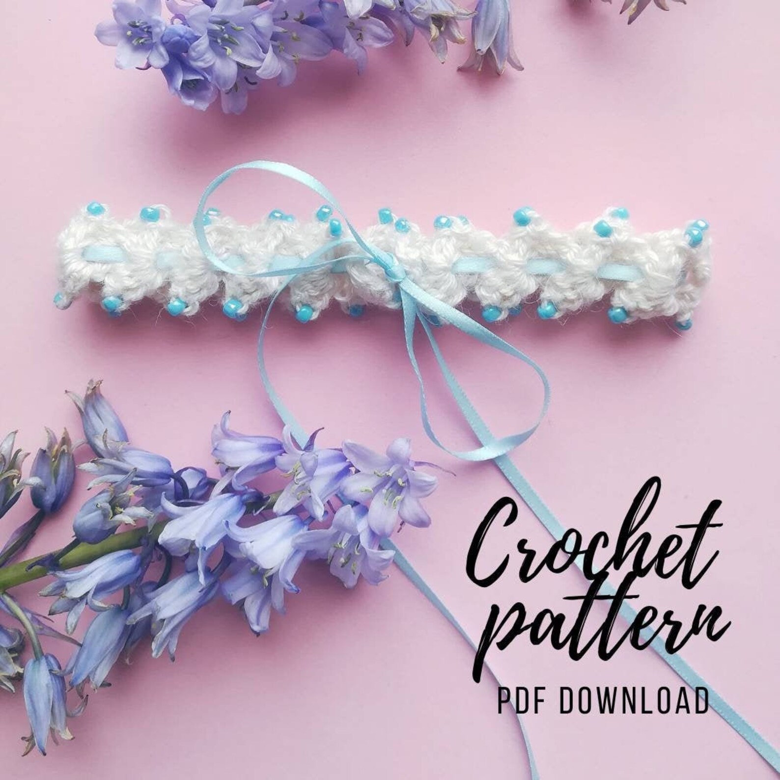 PDF Crochet Pattern Wedding Garter Beaded Silk Garter - Etsy