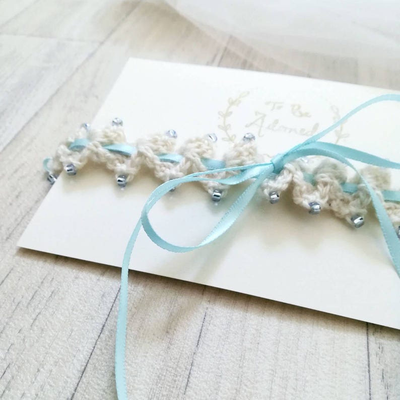 PDF Crochet Pattern Wedding Garter Beaded Silk Garter - Etsy