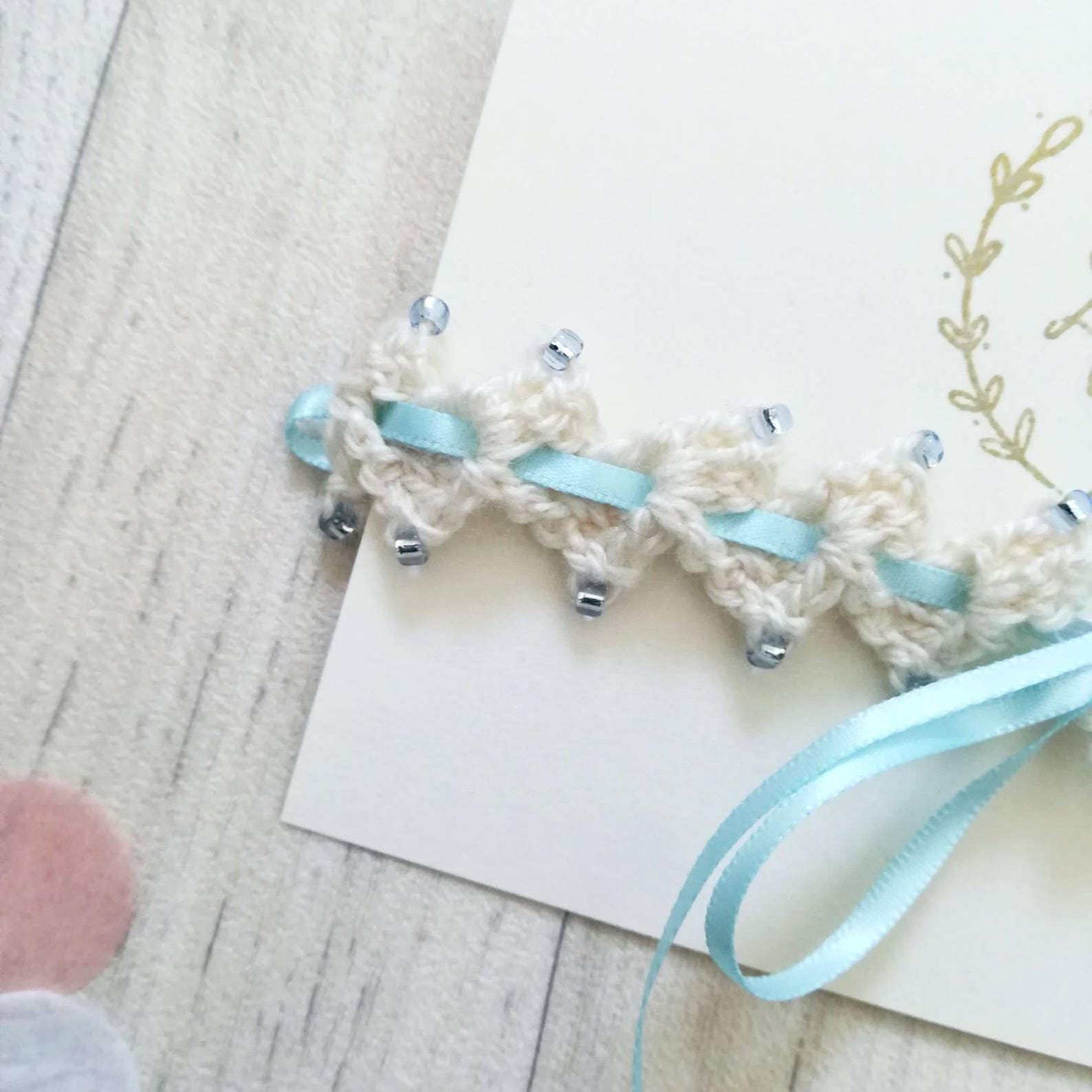 PDF Crochet Pattern Wedding Garter Beaded Silk Garter - Etsy