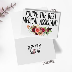 Printable Birthday Card for Medical Assistant, Greeting Card for ...