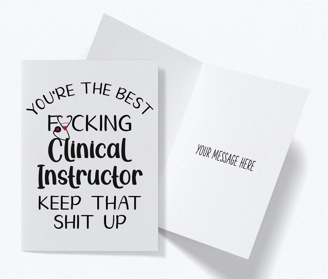 Funny Clinical Instructor Greeting Card: Nurse Educator Gift - Etsy