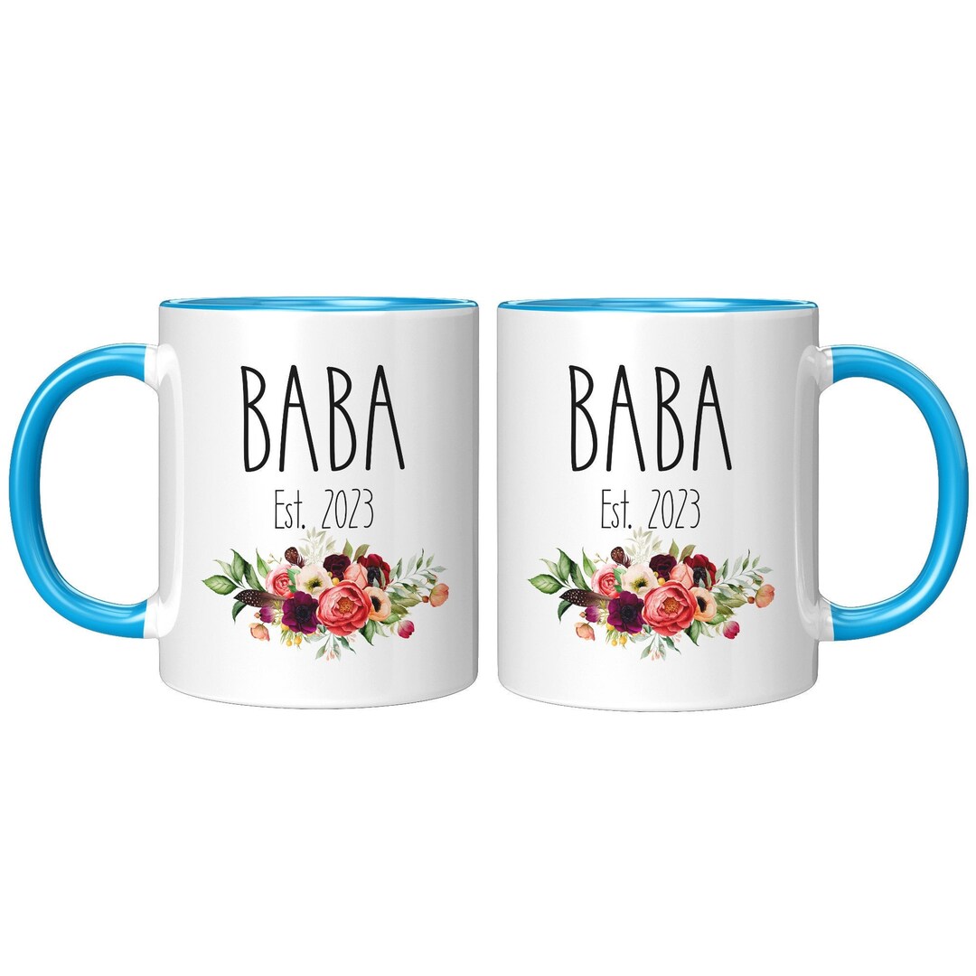Future Baba Est Coffee Mug, Personalized Mugs Pregnancy Announcement ...