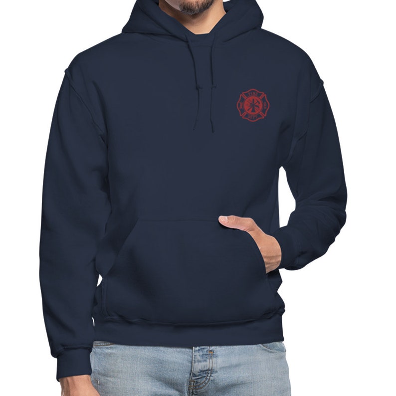 Personalized Firefighter Flag Pullover Hoodie, Firefighter Gifts for ...