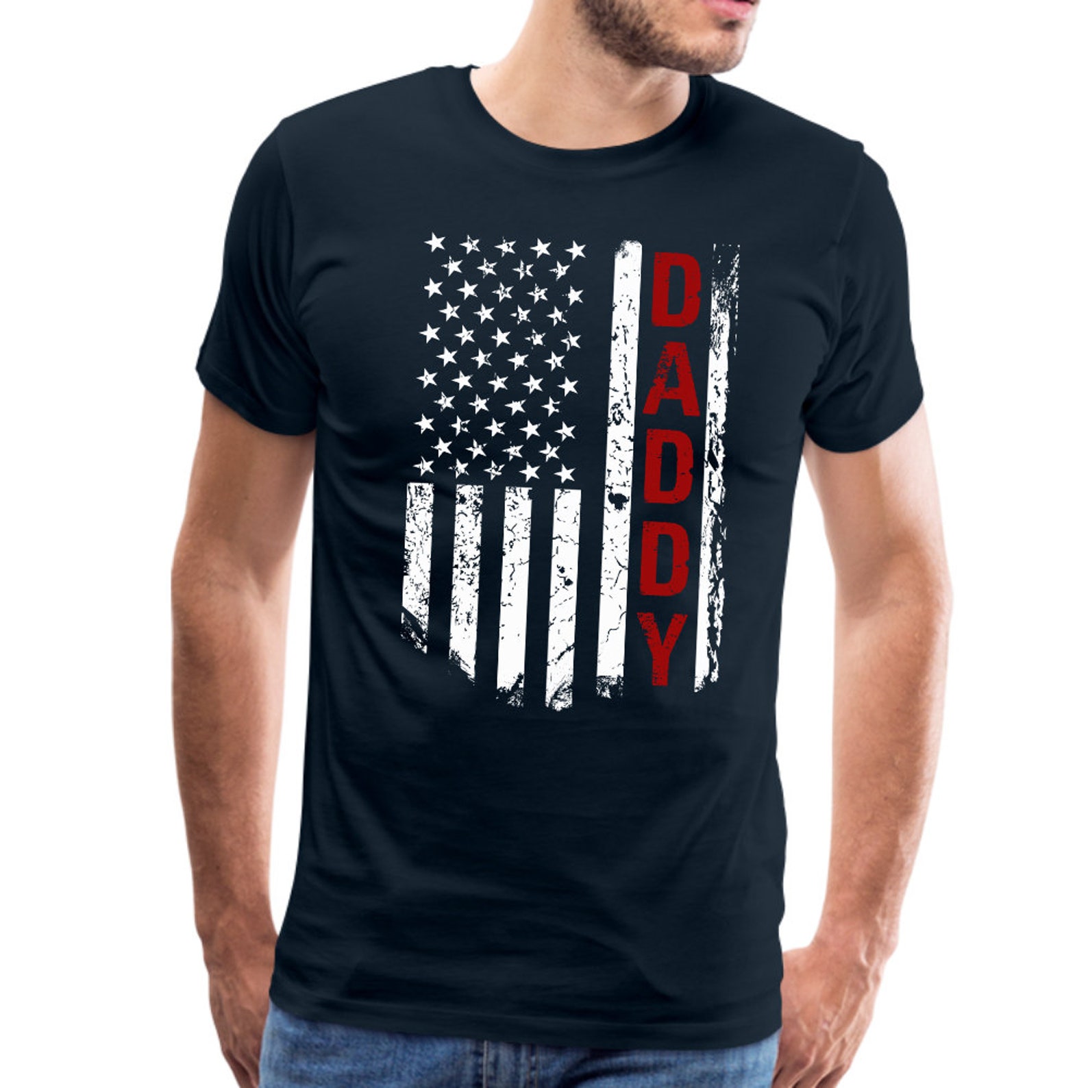 American Flag Daddy Shirt - Dad Shirt, Husband Shirt, Anniversary From ...