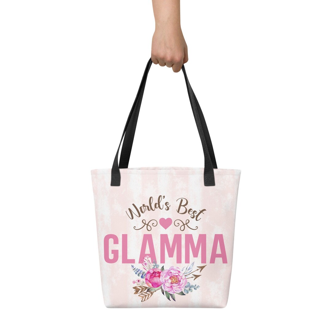 World’s Best Glamma Boho Flower Tote Bag, Birthday Gift for Glamma ...