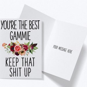 Gammie Birthday Card Greeting Card for Gammie You're the - Etsy