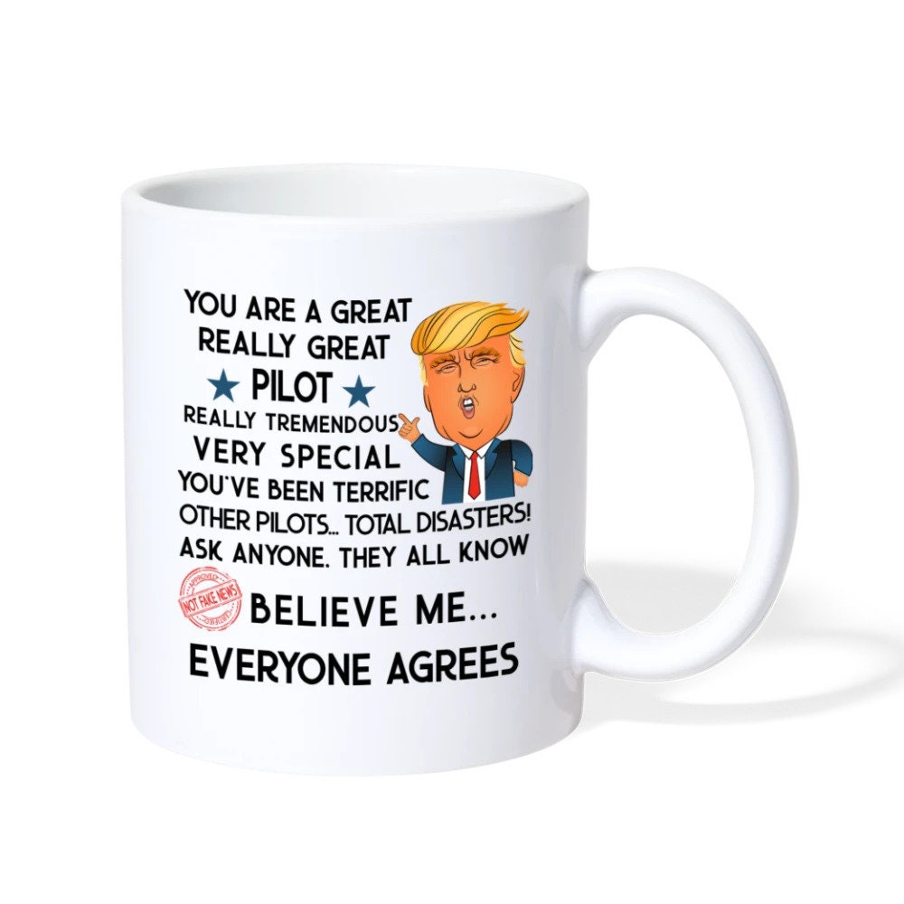 Trump Gifts Pilot Mug Trump Mug Airline Pilot Gift for Pilot Donald ...