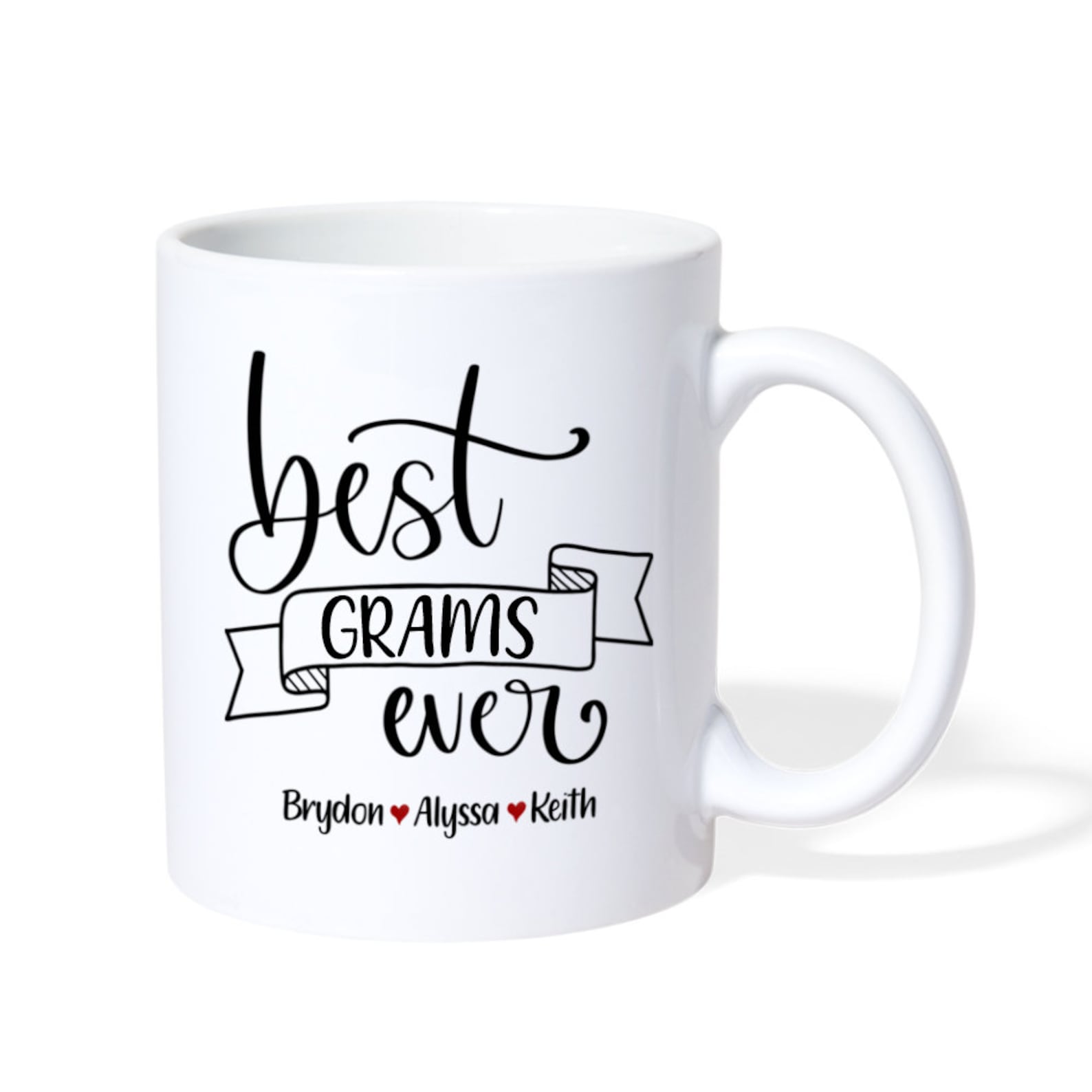 Grams Gift, Personalized Gift Custom Grams Mug With Grandkids Names ...