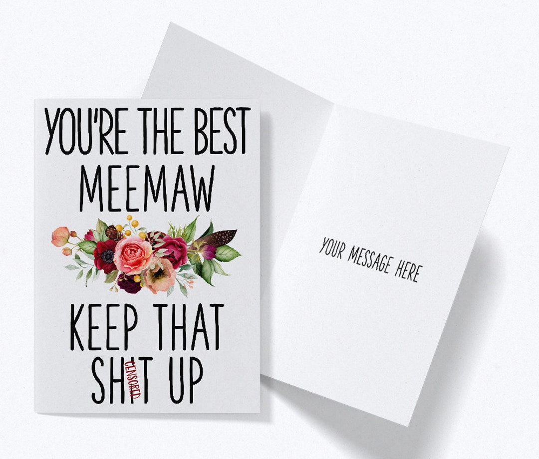 Meemaw Birthday Card, Greeting Card for Meemaw, You're the Best Meemaw ...