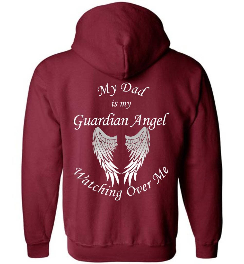 Dad Guardian Angel Zipper Hoodie My Dad Is My Guardian Angel | Etsy