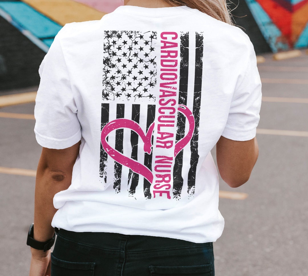 Cardiovascular Nurse Flag Tshirt, Nurse Gift, Nurse Week, Gift for ...