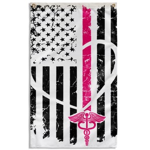 Nurse Flag, Indoor Nurses Caduceus Wall Art Flag, Nurse Flag Design ...
