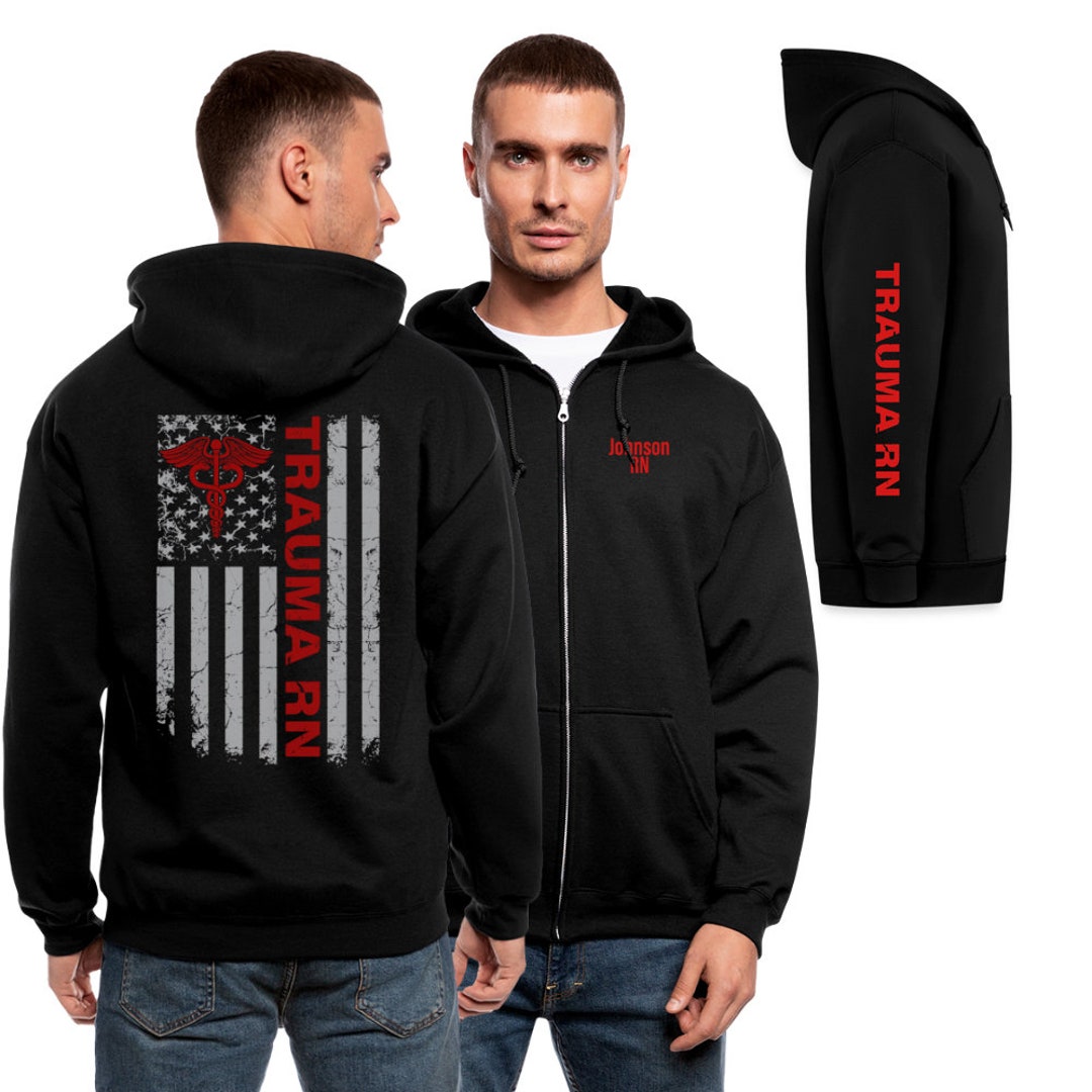 Trauma RN Personalized Zip up Hoodie - Etsy