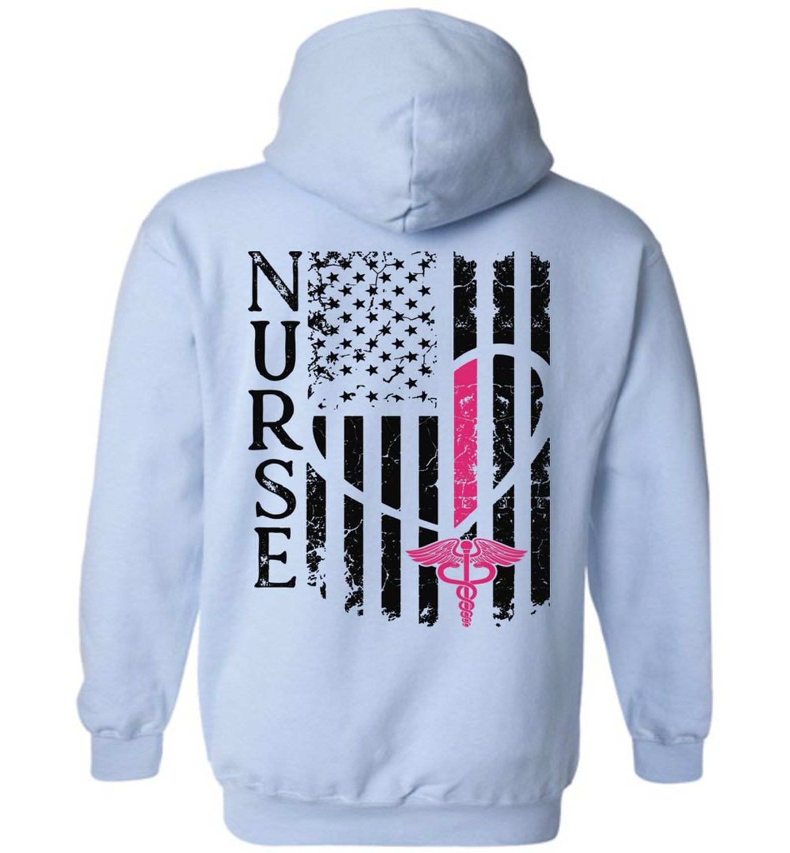 Personalized Nurse Flag Pullover Hoodie - Nurse Hoodie, Nurses Hoodie ...