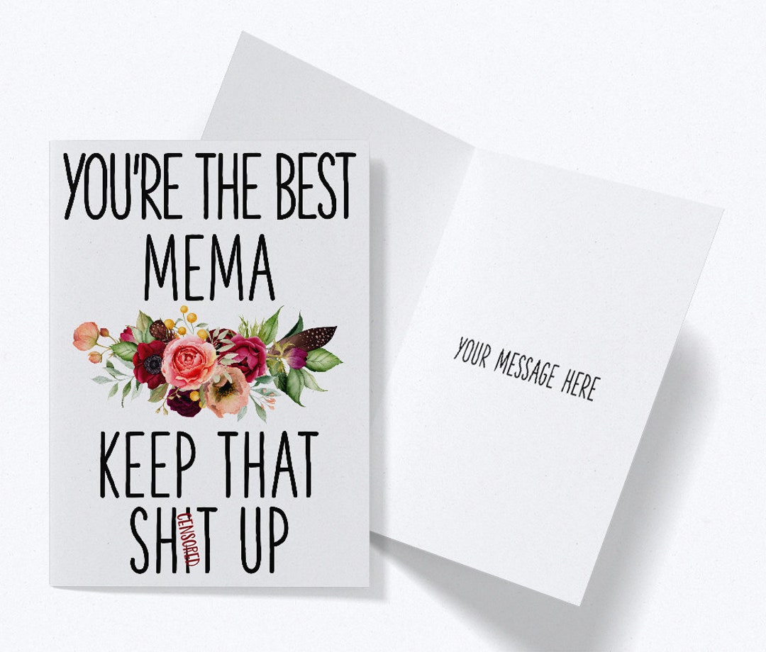 Mema Birthday Card, Greeting Card for Mema, You're the Best Mema Keep ...