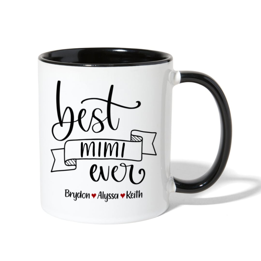 Mimi Gift, Personalized Gift Custom Mimi Mug With Grandkids Names Mimi ...
