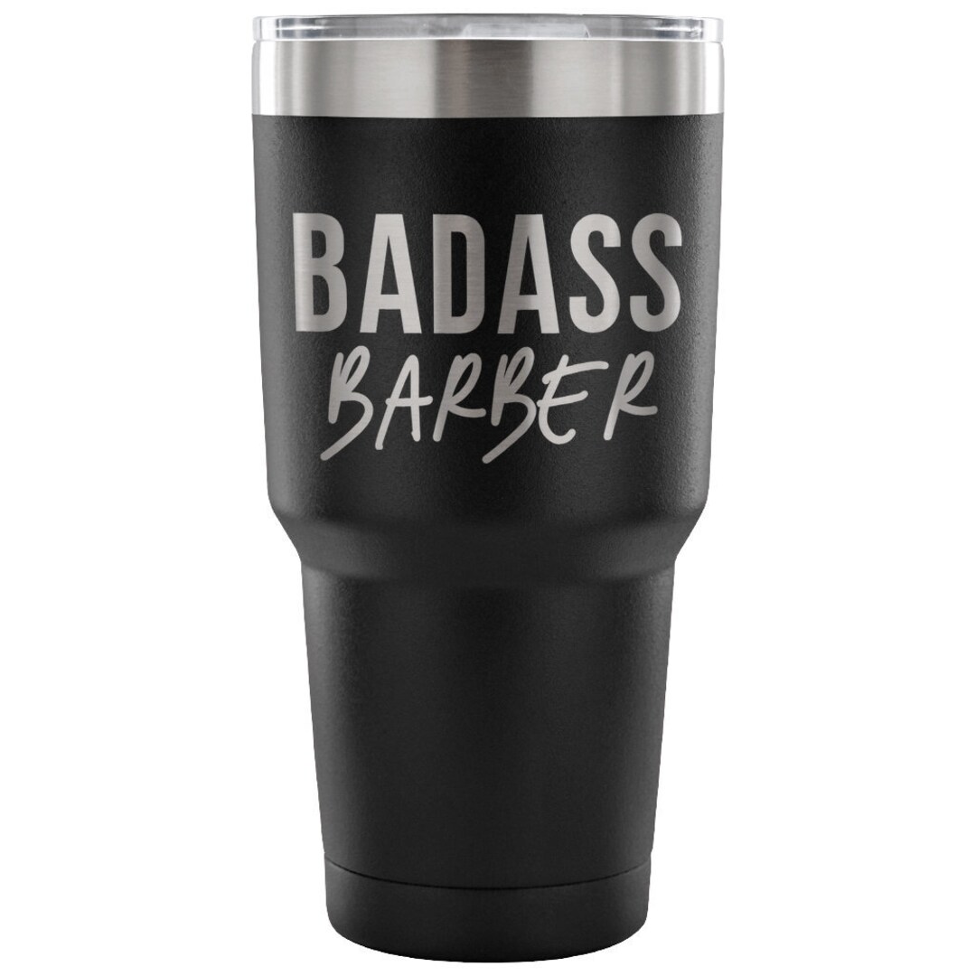 Barber Gifts - Badass Barber Tumbler, Funny Barber Cup - If Your Barber ...