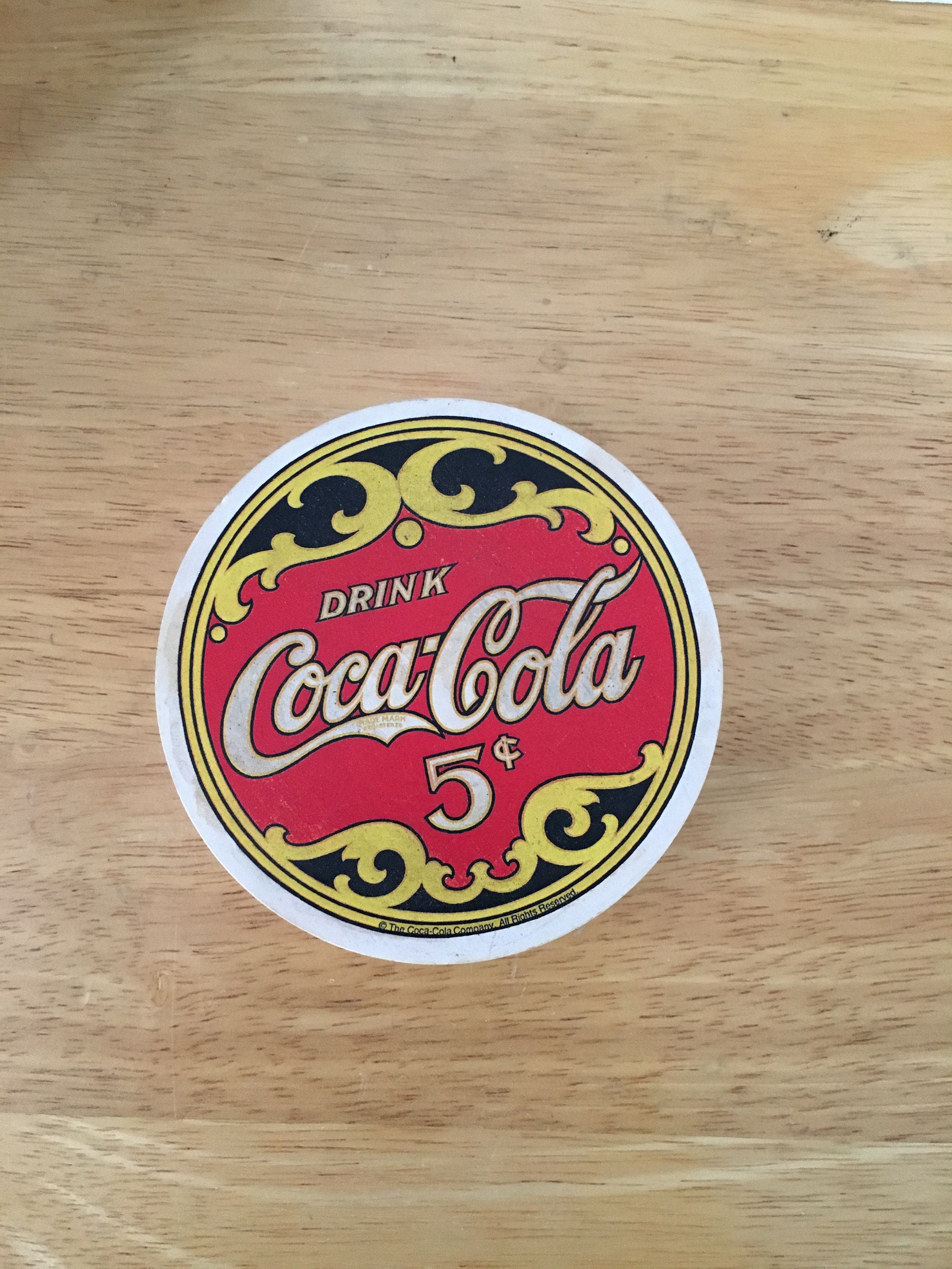 vintage set of 4 ceramic Coca-Cola coasters