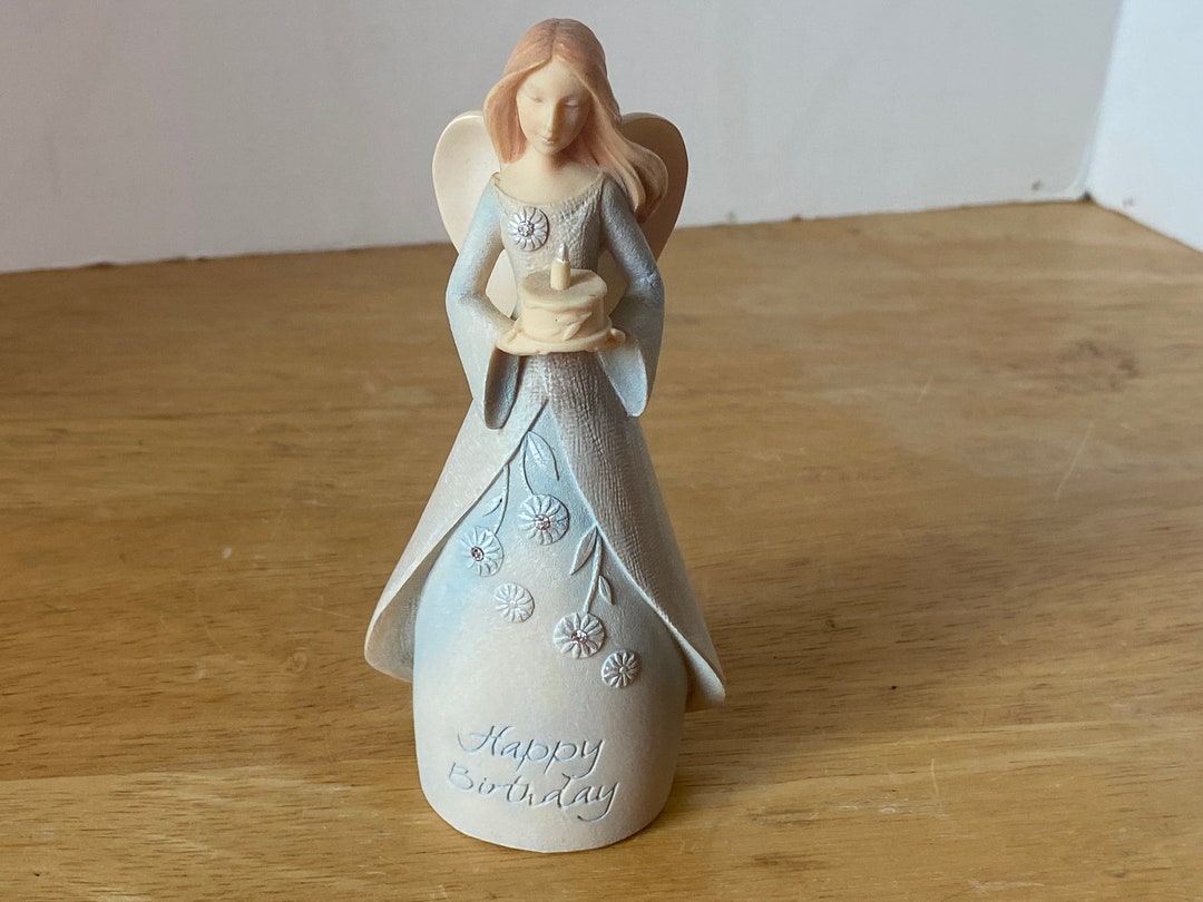 Happy Birthday Angel From Enesco Foundations Angel Holding Birthday ...