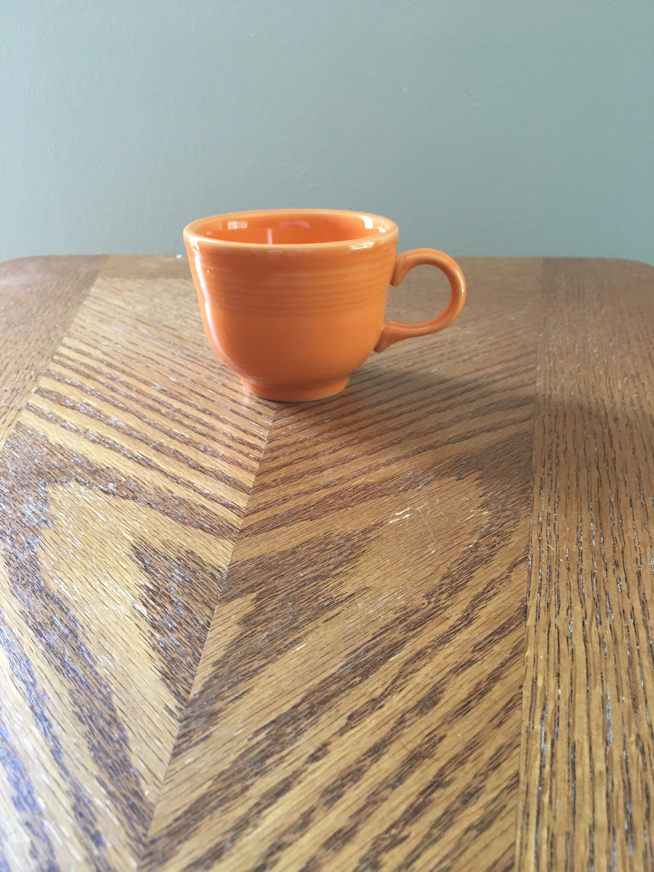 vintage 1930's Fiestaware light orange coffee cup