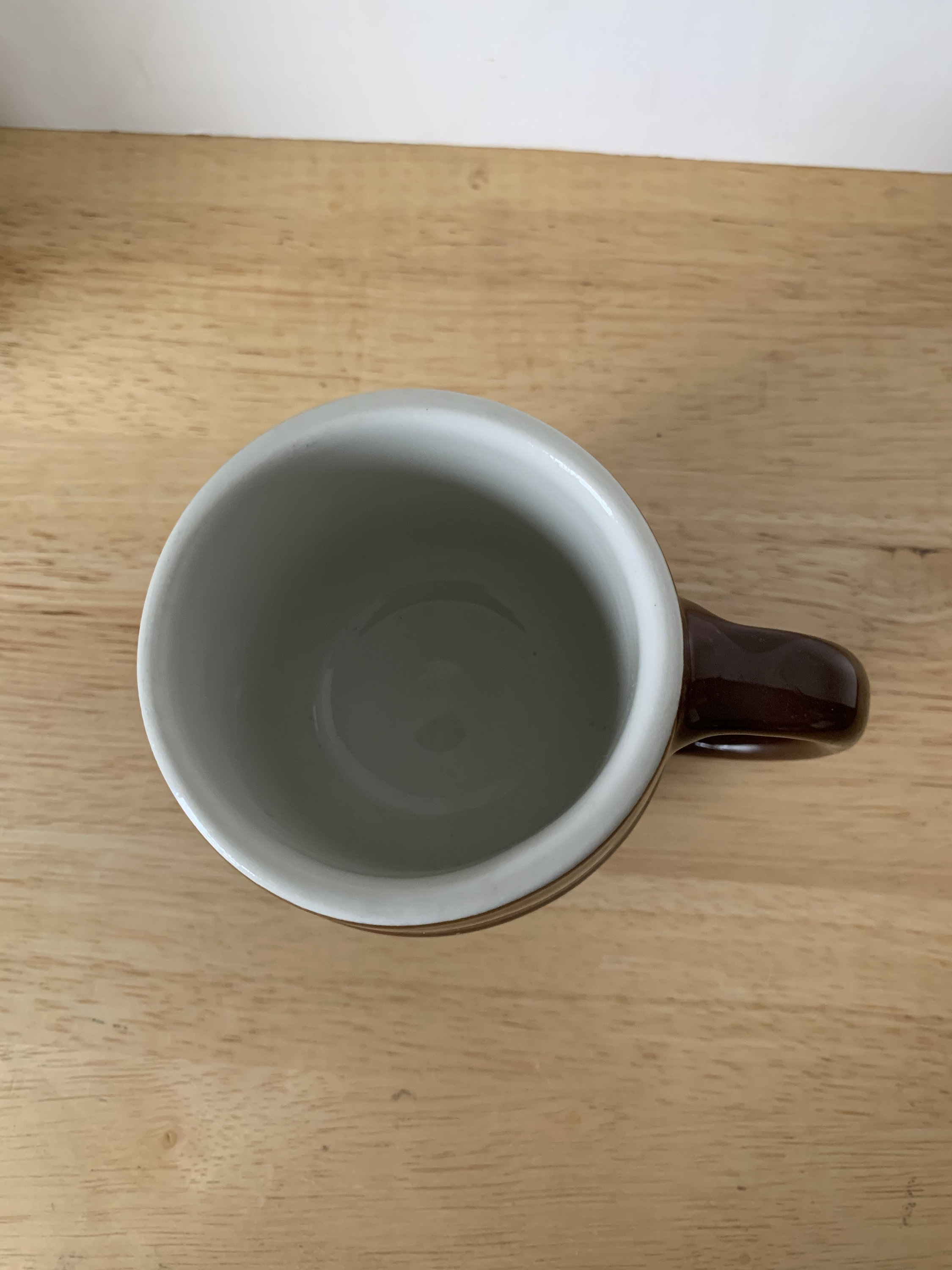 Vintage brown Hall barrel style coffee mug # 536
