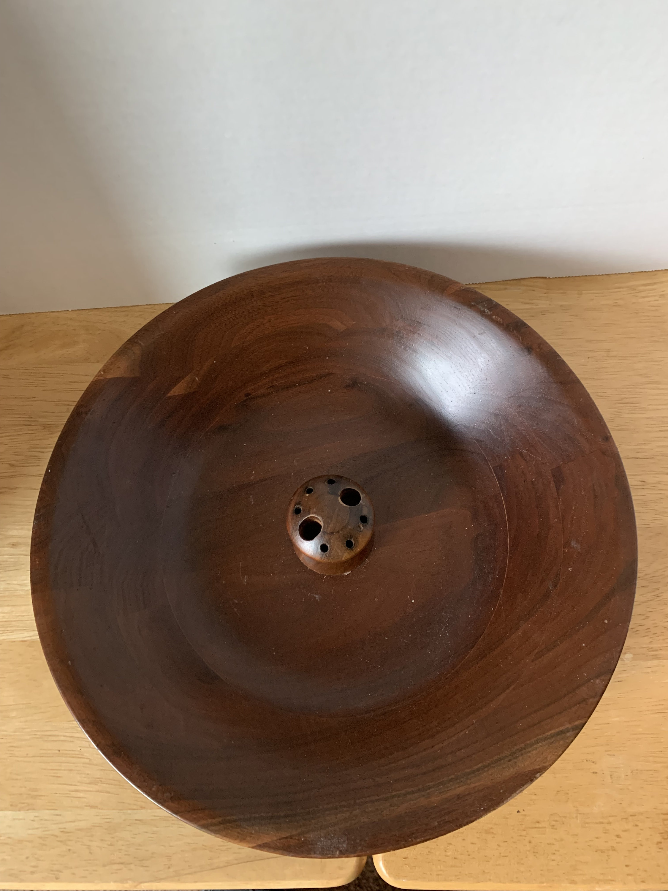 Vintage 8 piece solid Walnut nut bowl set