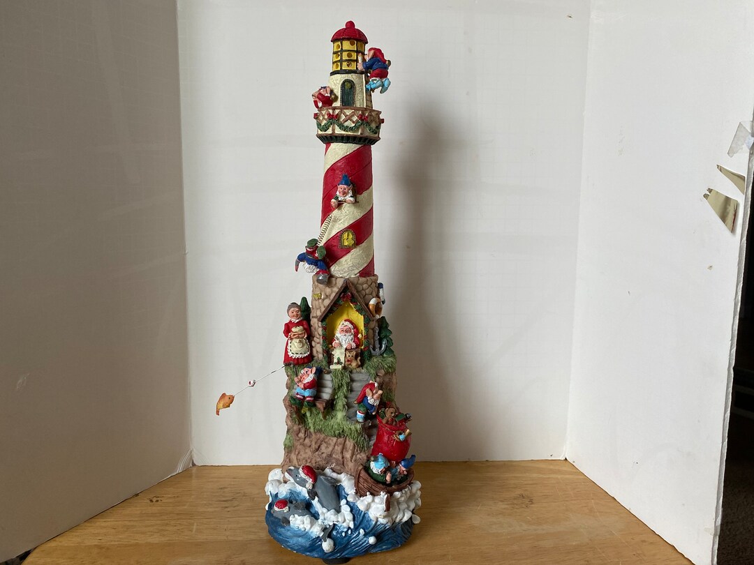 Santa's Lighthouse Battery Operated Light up Christmas - Etsy