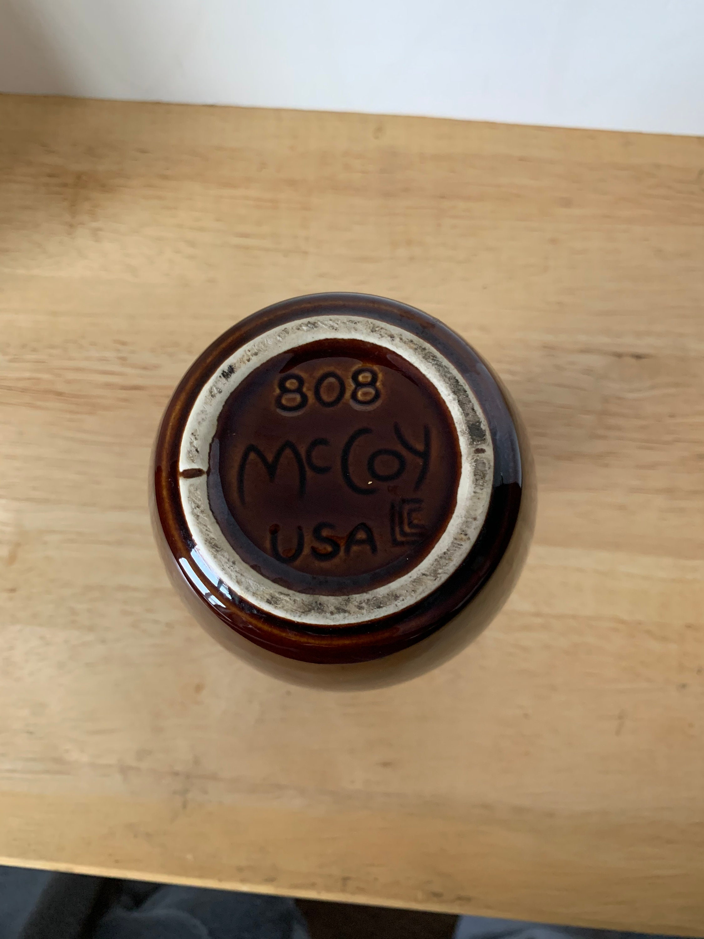 Vintage Mc Coy pottery brown bud vase