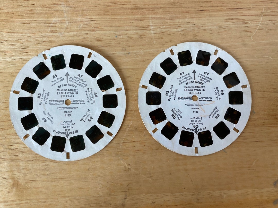 1992 Elmo Wants to Play Set of 2 View Master Reels A & C - Etsy