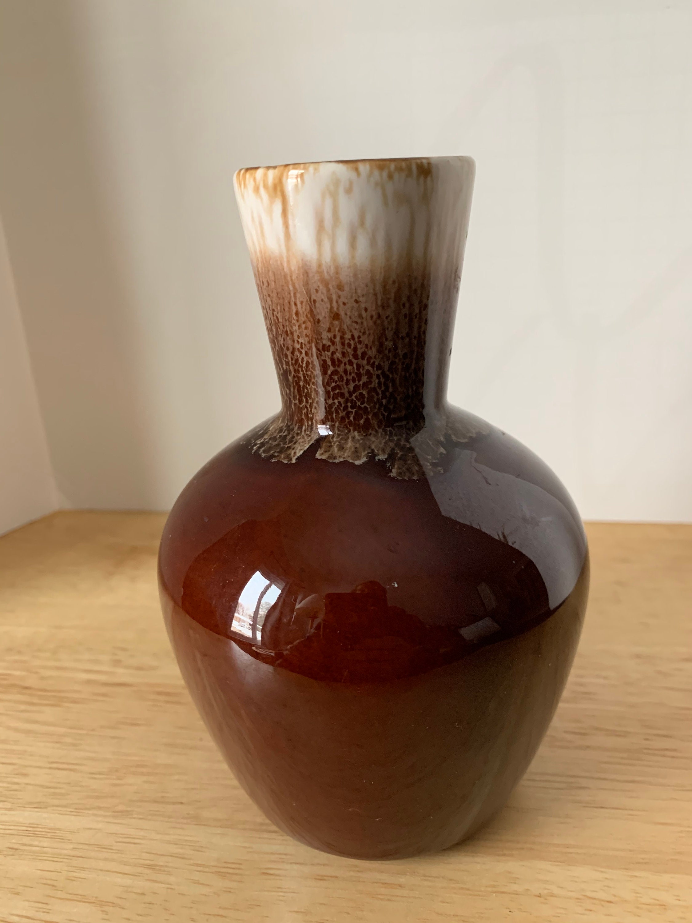 Vintage Mc Coy pottery brown bud vase