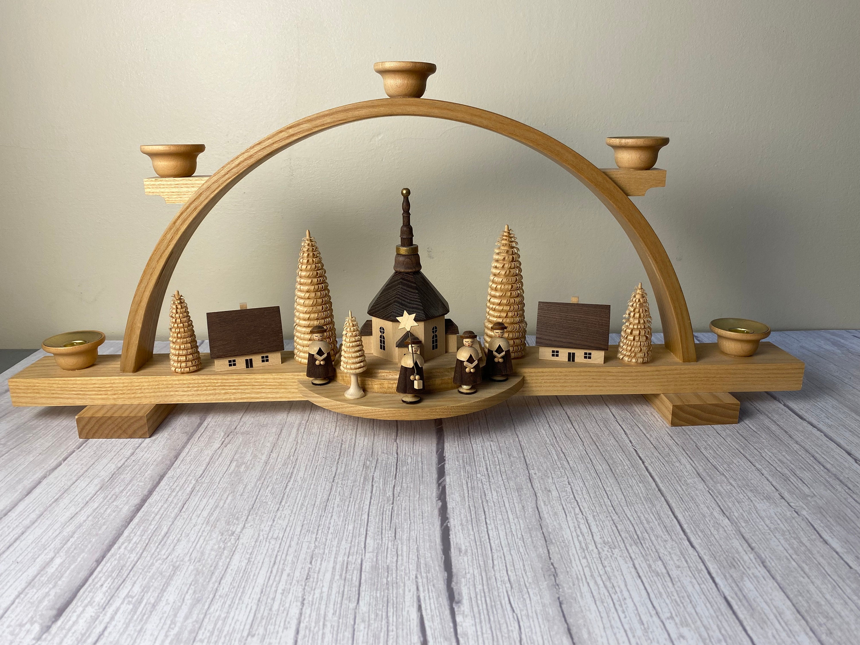 Muller Arch Village with carolers Erzgebirge Christmas Arch Candle ...