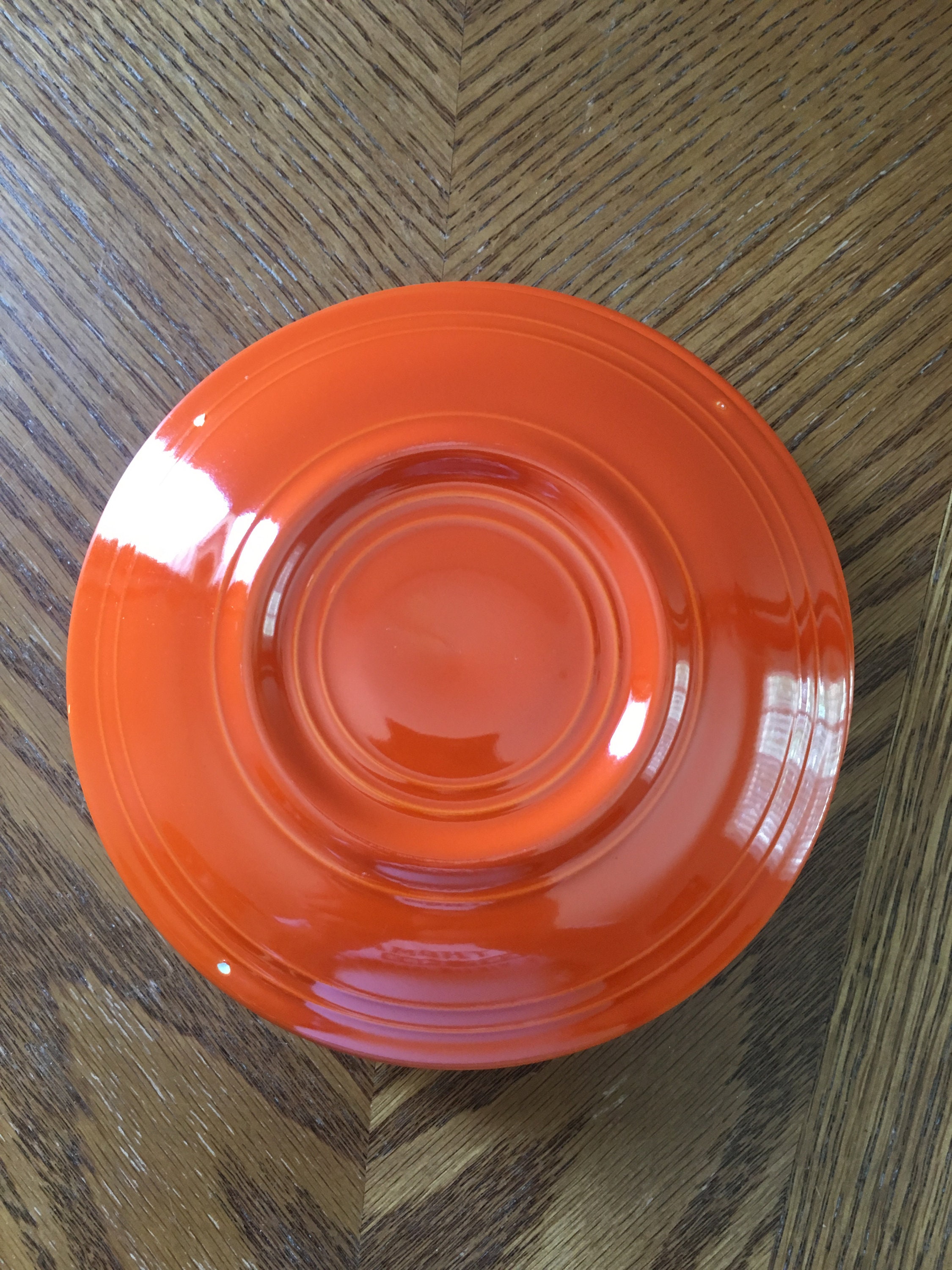 Vintage pair 1980's Orange/Red Fiestaware coffee cup saucer