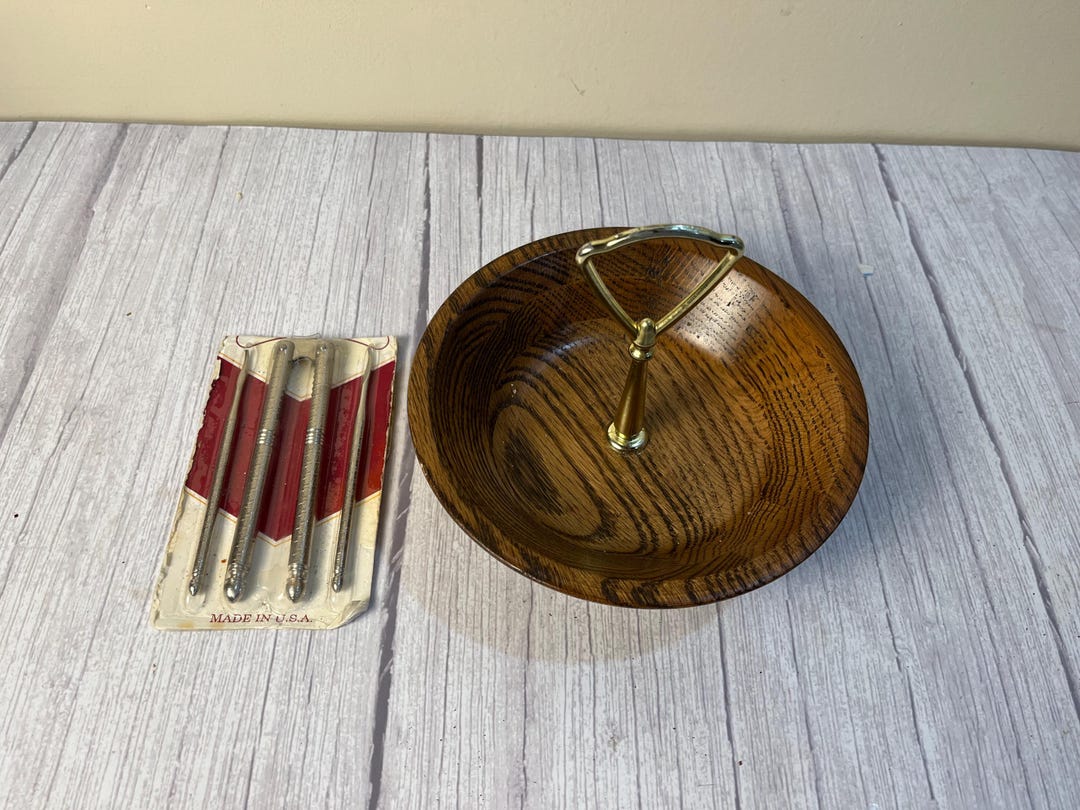 Vintage 4-piece Solid Walnut Nut Bowl Set With New Cracker and Picks - Etsy