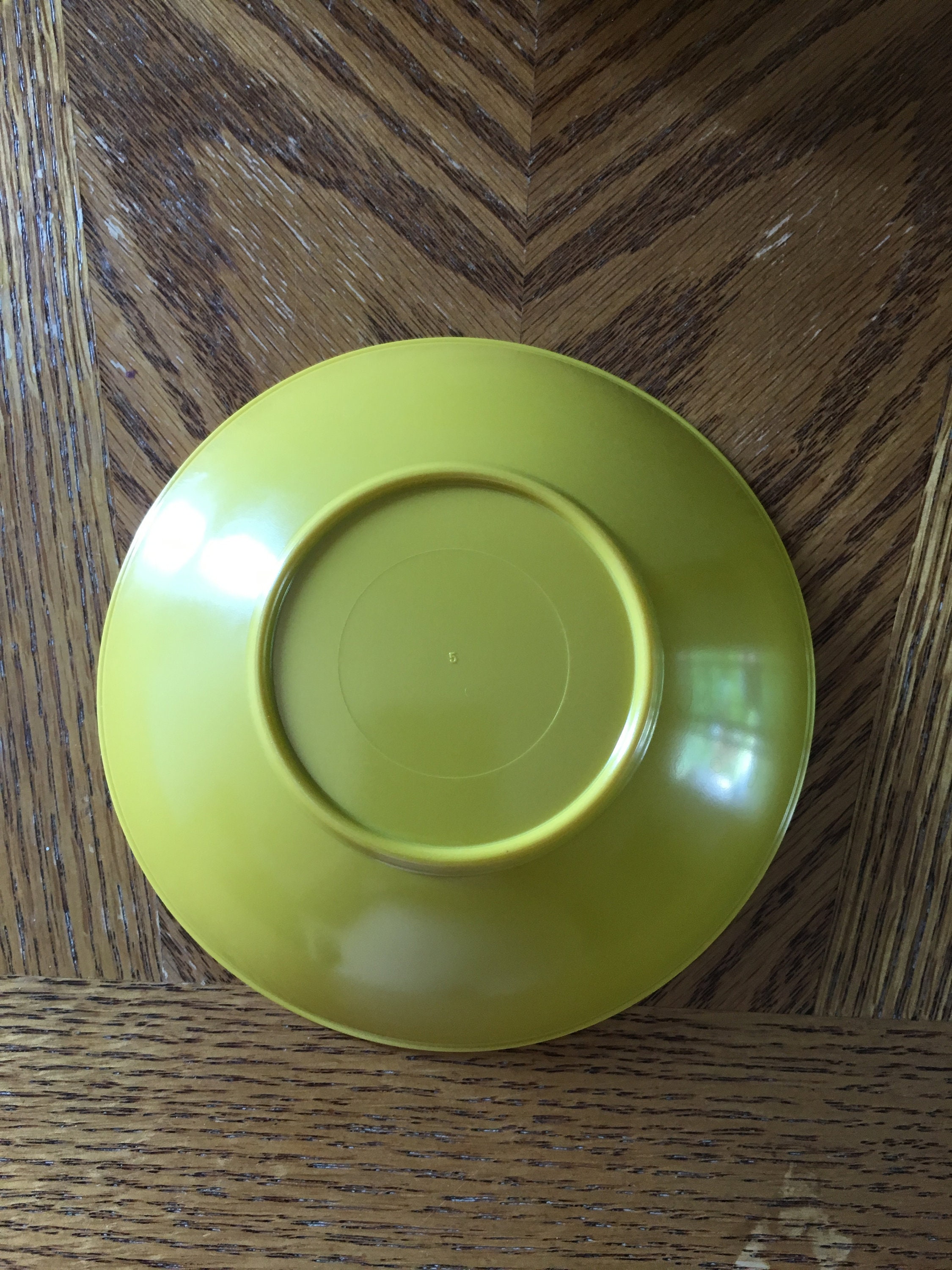 Vintage set of 4 melmac mustard yellow serving or desert bowls