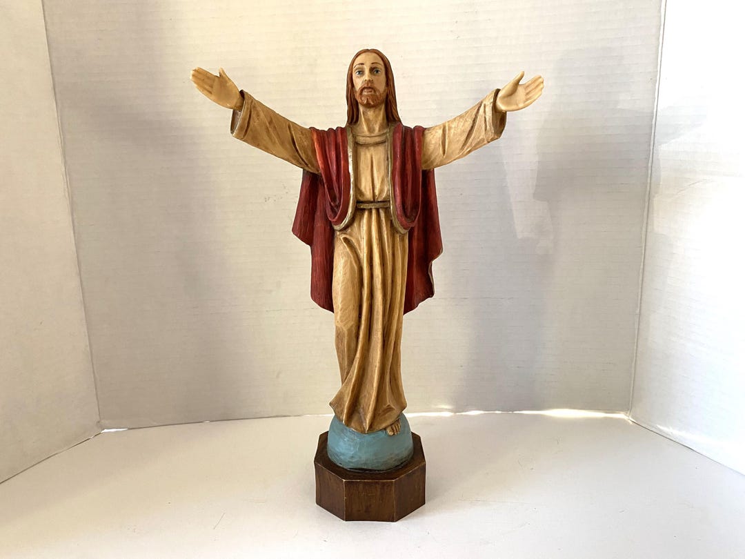 12 1/2" Tall Jesus Christ With Arms Raised by Romans Inc. - Etsy
