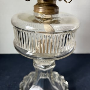 Lovely Ribbed Oil Lamp With Large Scalloped Base Pearl Beaded - Etsy
