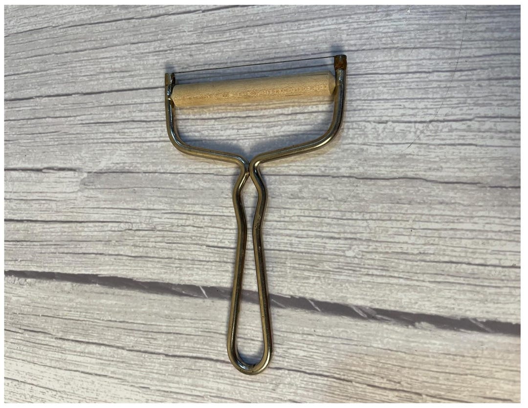Vintage Cheese Slicer With Wooden Roller - Etsy
