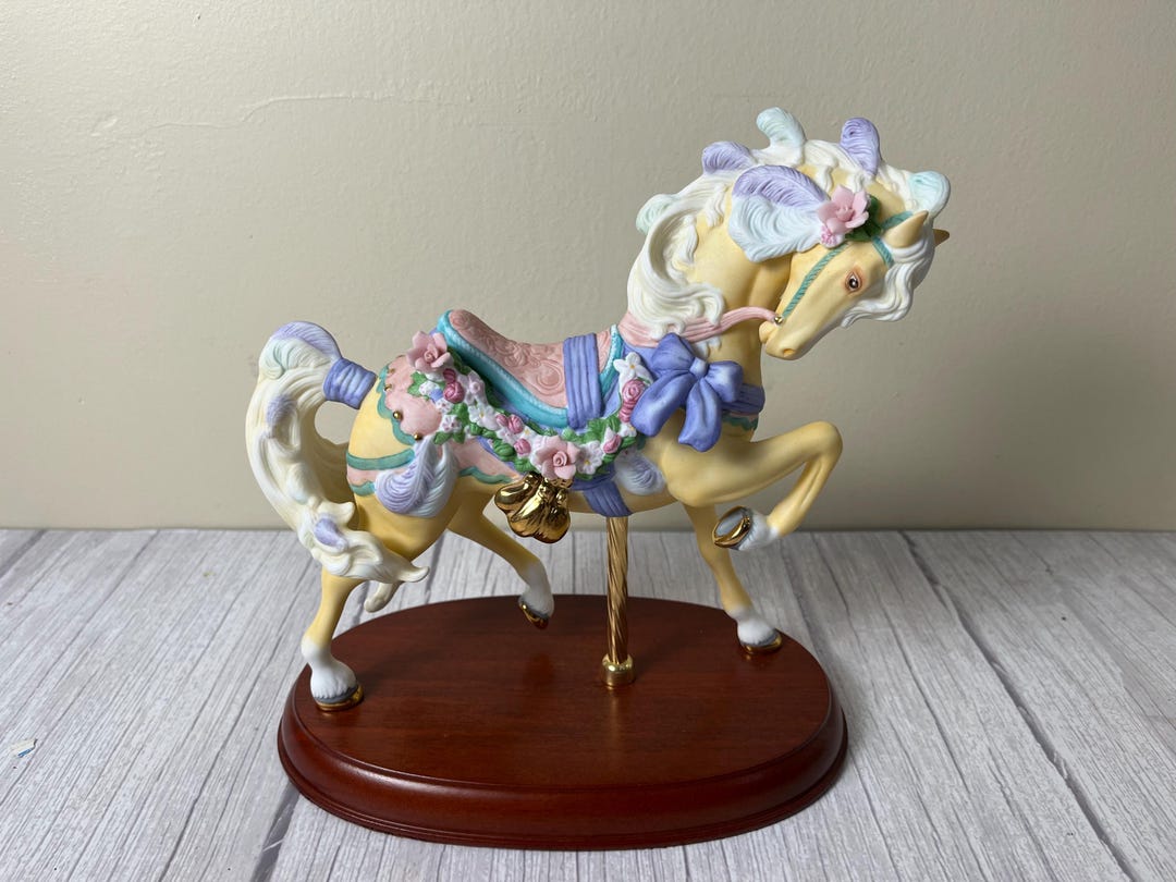 1989 Lenox Carousel Horse Fine Porcelain Figurine - Etsy