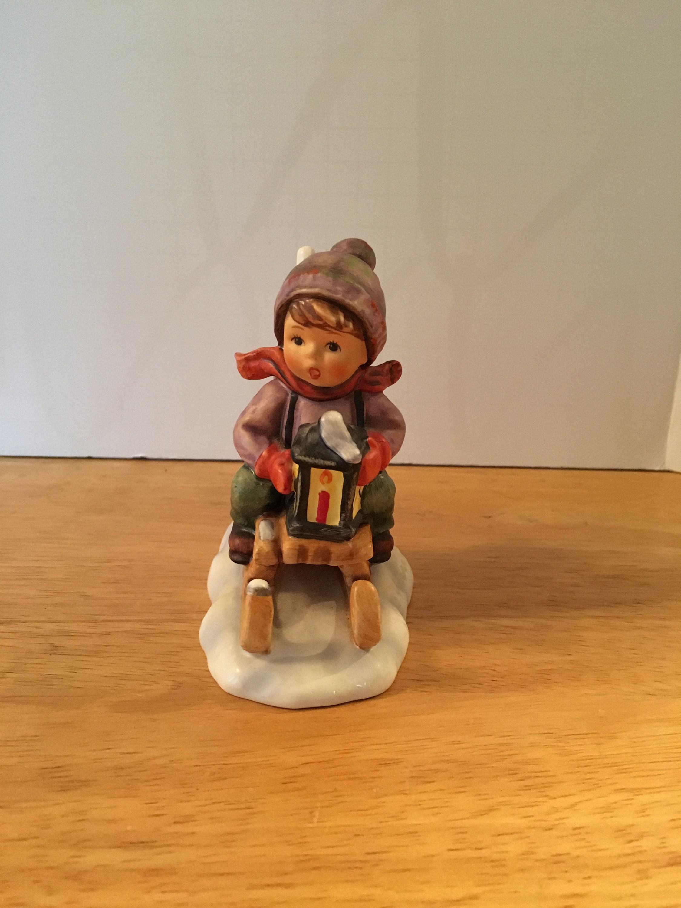 Rare Vintage 3 7/8 X 4 1/2 Hummel Ride into Christmas 396/2 TMK 6