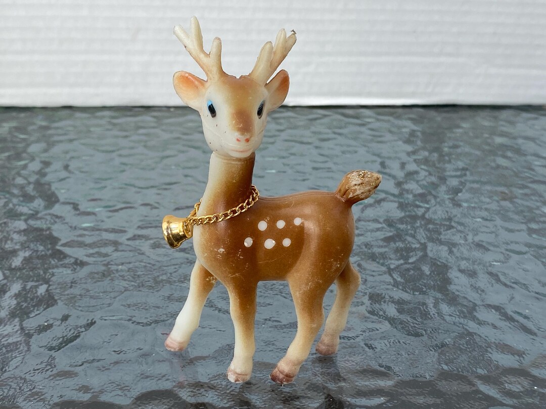 Celluloid Reposeable Head Vintage Reindeer With Metal Bell - Etsy