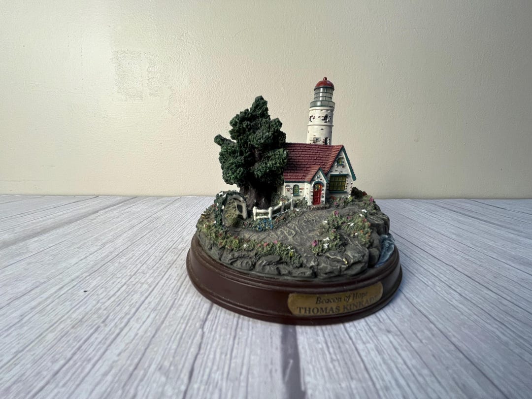 Lighted Thomas Kinkade Beacon of Hope Lighthouse - Etsy