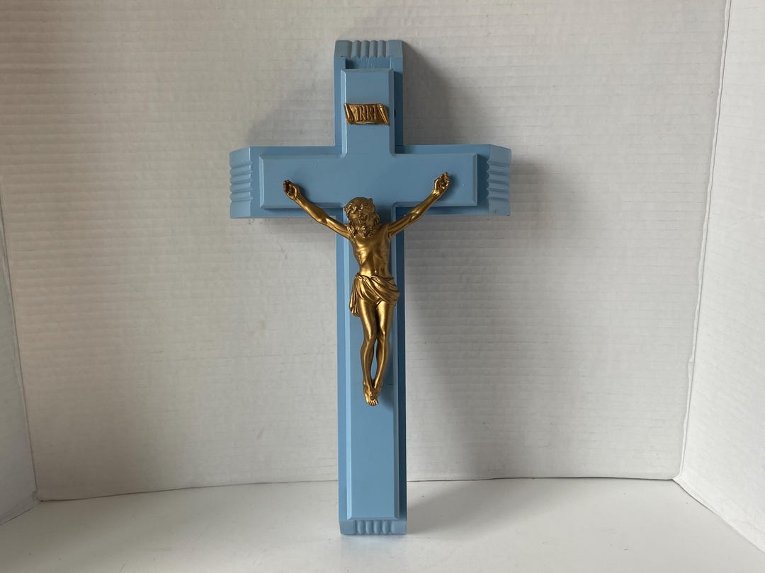 Vintage Sick Call Crucifix - Last Rites Catholic Religious Travel Kit W ...