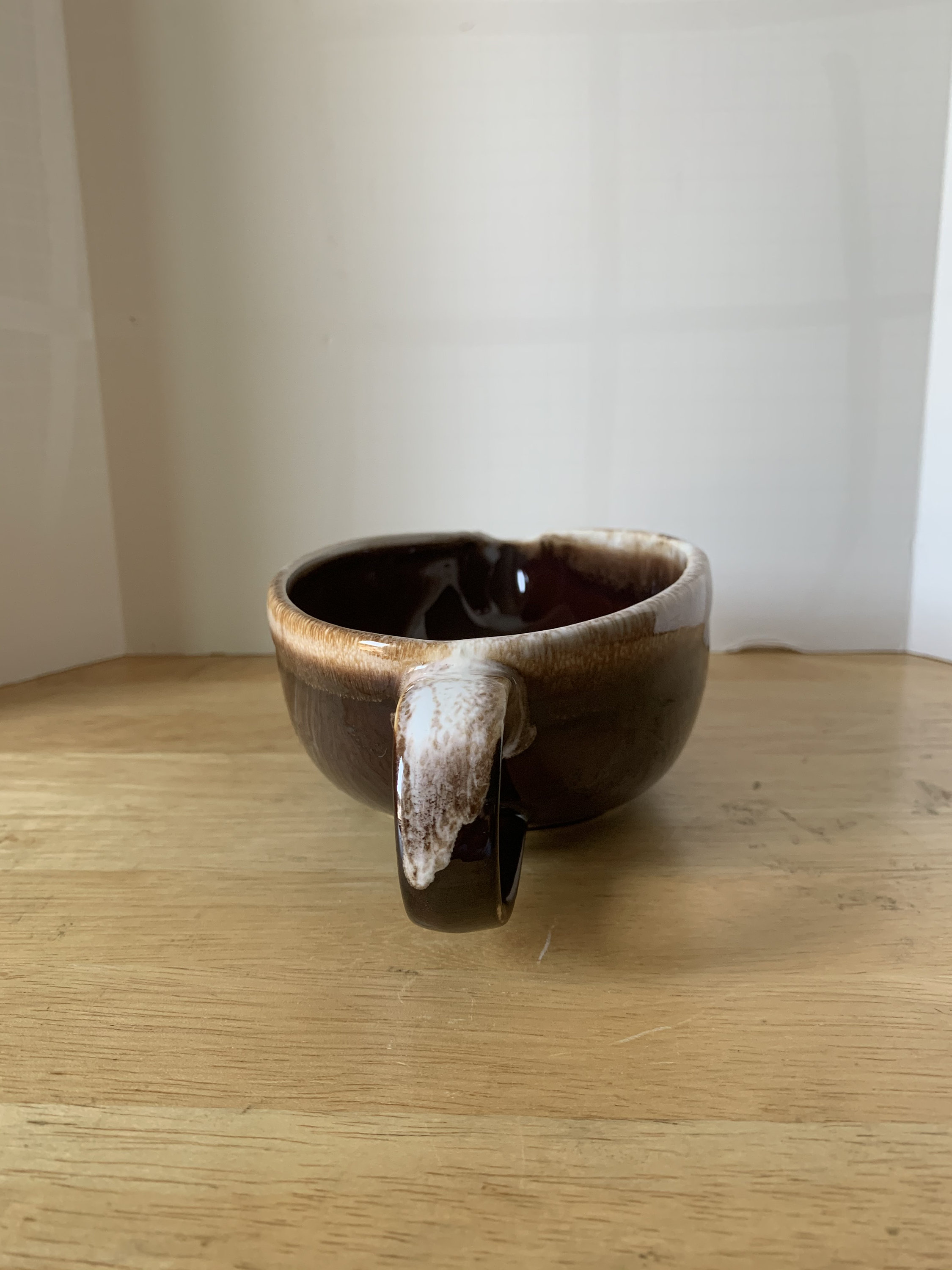 Vintage Mc Coy pottery brown gravy boat