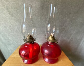 Red Oil Lamp - Etsy
