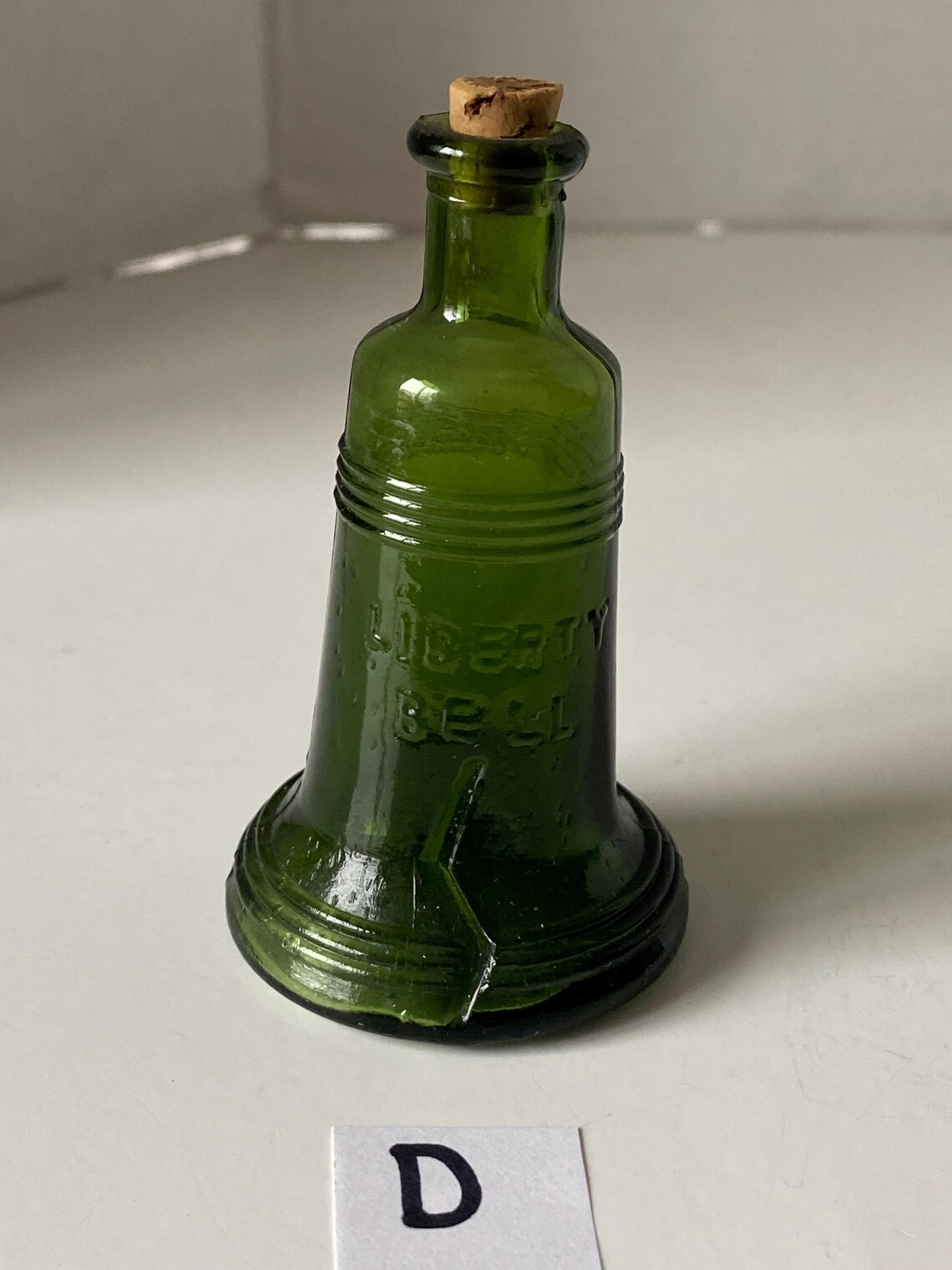 Set of 5 Green Liberty Bell Glass Bottles - Some With Corks - Etsy