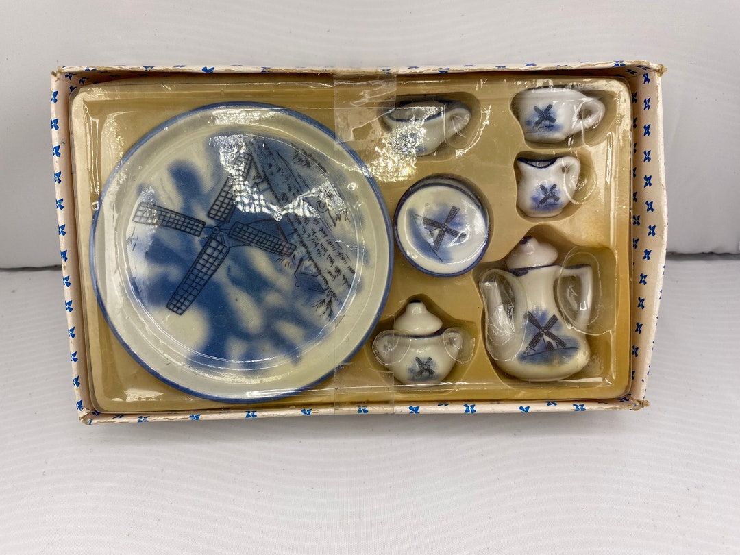 10 Piece Victorian Set Vintage Porcelain Miniature Tea Set in - Etsy