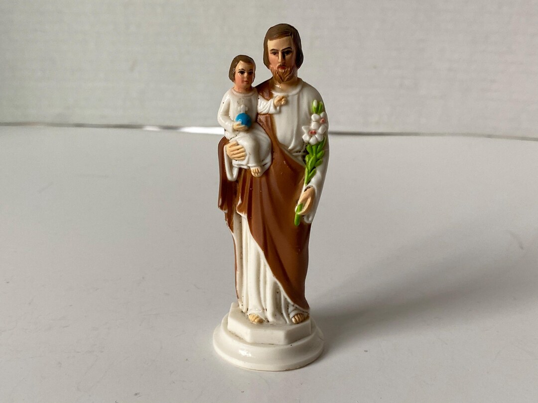 Vintage St. Joseph and Infant Jesus Dashboard Pocket Saint Magnetic ...